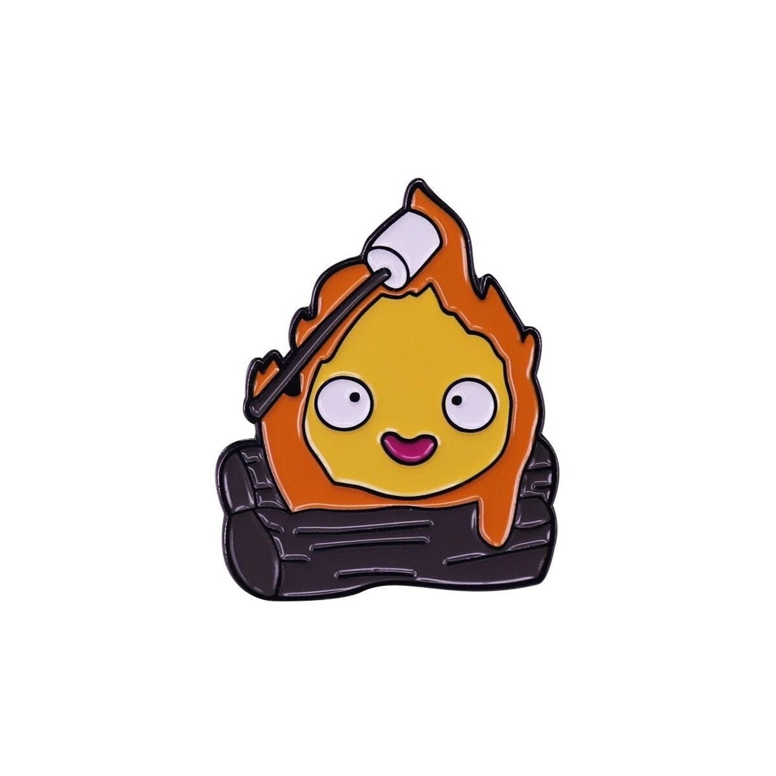 Enamel Calcifer Howl's Castle Marshmello Enamel Pins - 204 | Grailed