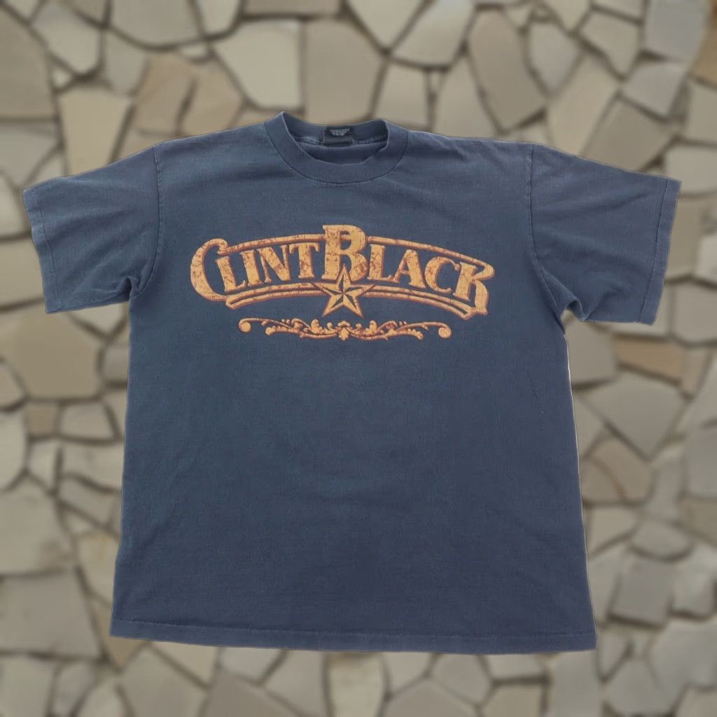 Vintage VINTAGE Giant Clint Black Band T-Shirt XL Black 90s Tour Mens ...