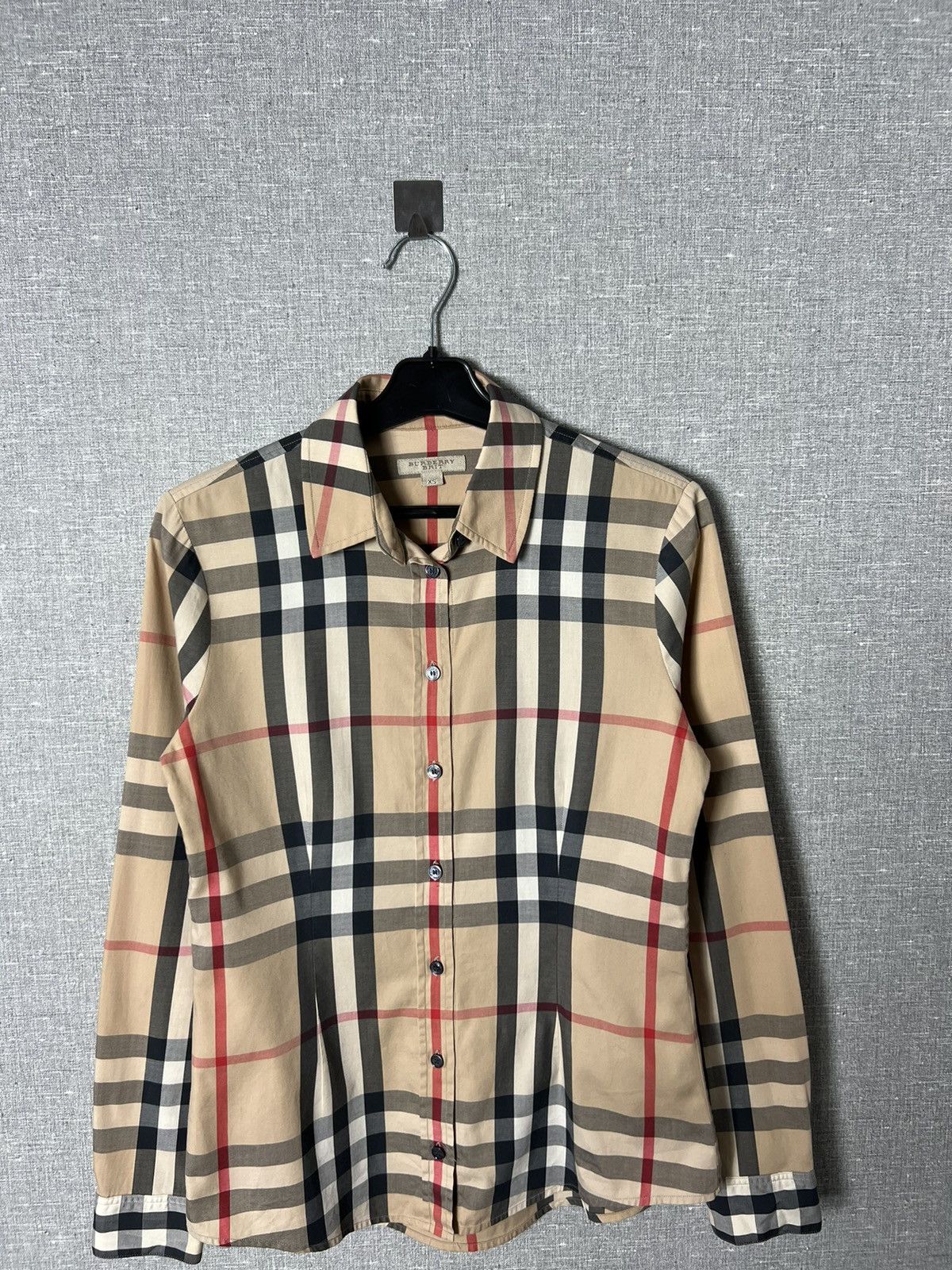 Burberry Brit Nova Check All Over Printed Button Up Shirt Button Ups