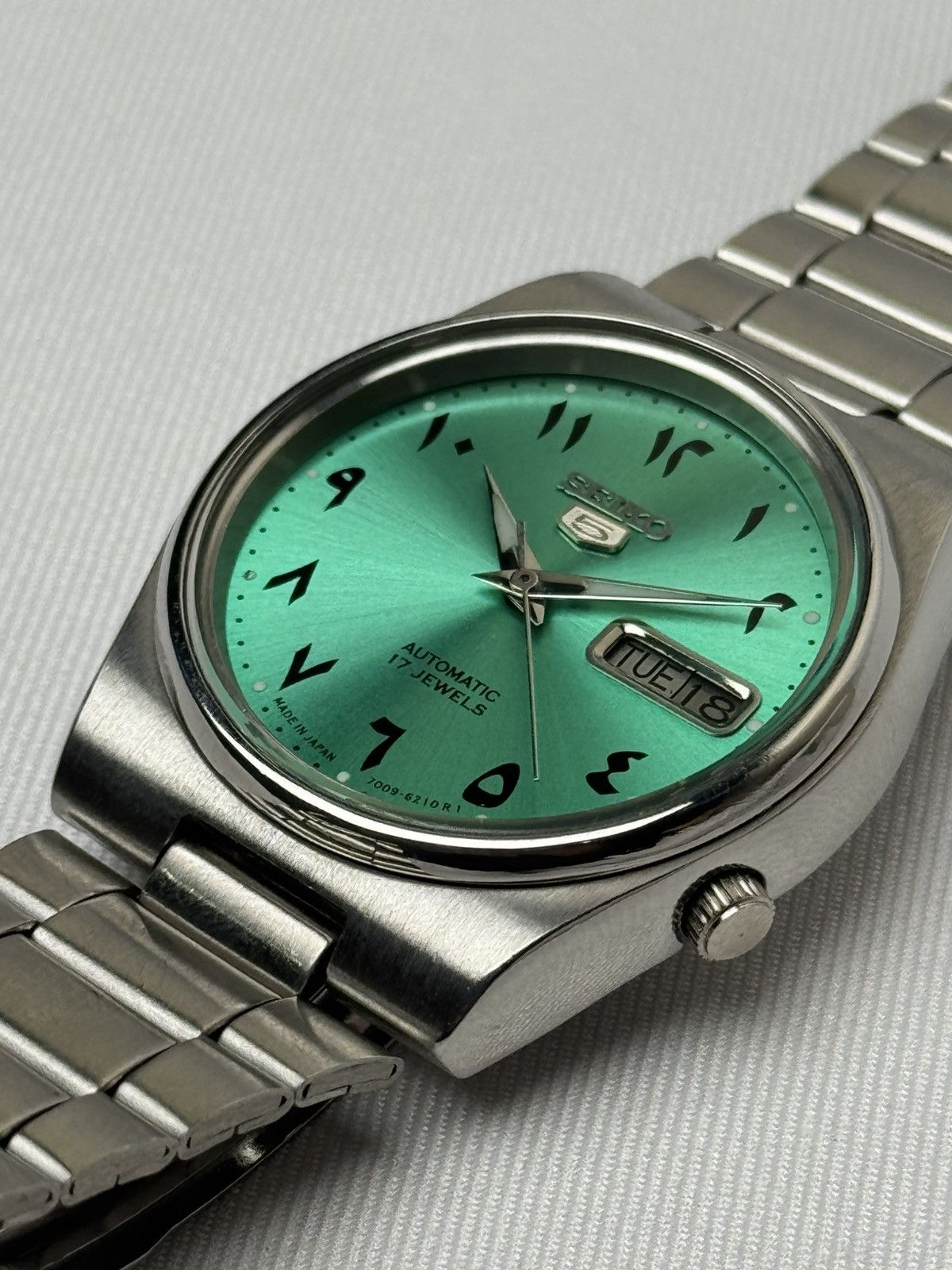 Seiko Seiko 5 Automatic 7009 movement Arabic Green dial mens Watch ...