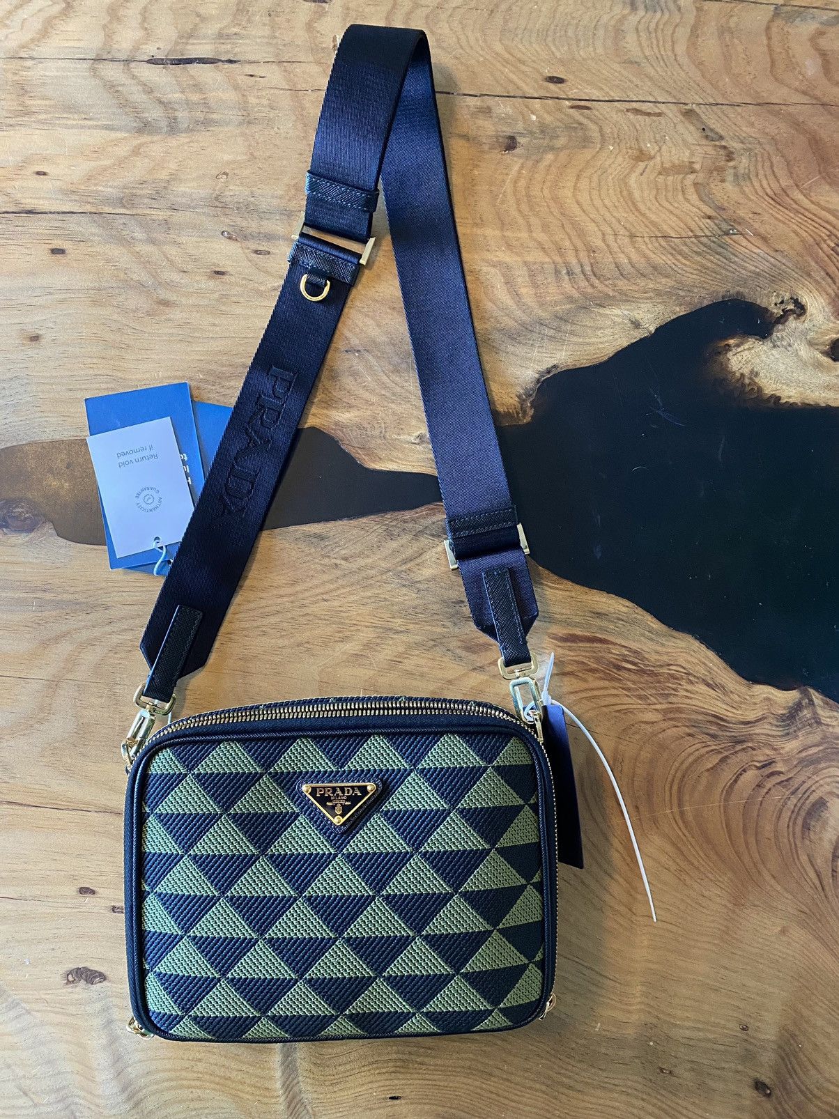 Prada PRADA Symbole Embroidered Fabric Bag | Grailed
