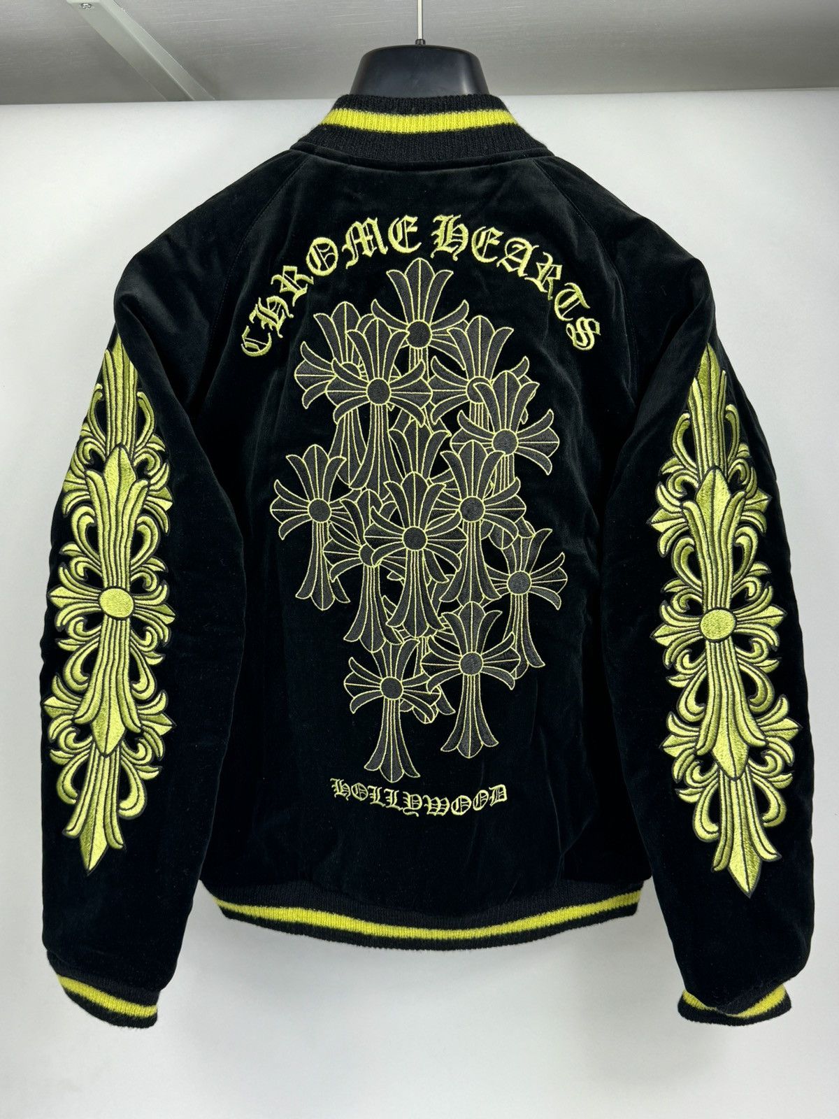 Chrome Hearts REVERSIBLE VELVET/YELLOW JACKET (RARE) | Grailed