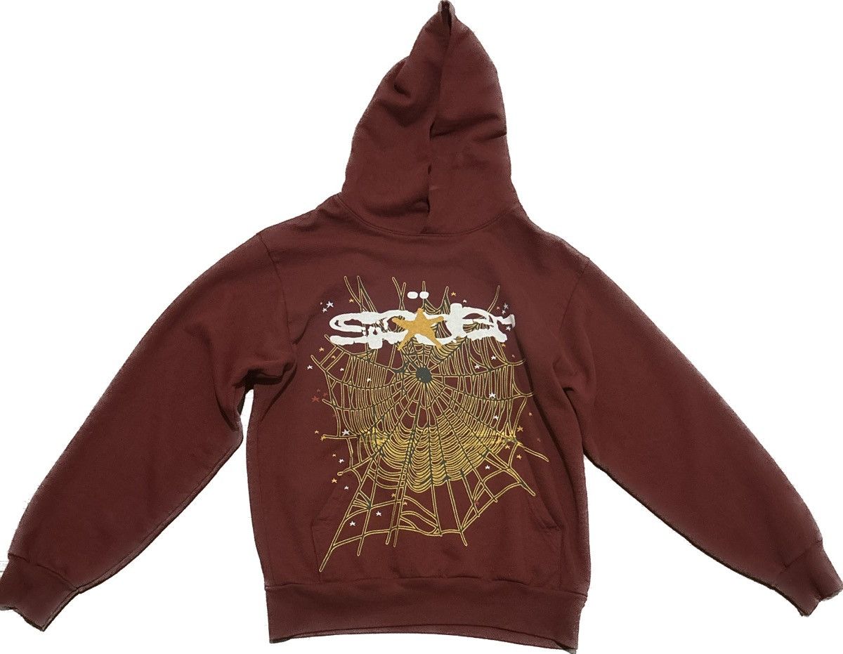 Spider Worldwide × Spyder × Young Thug Maroon Sp5der Hoodie | Grailed