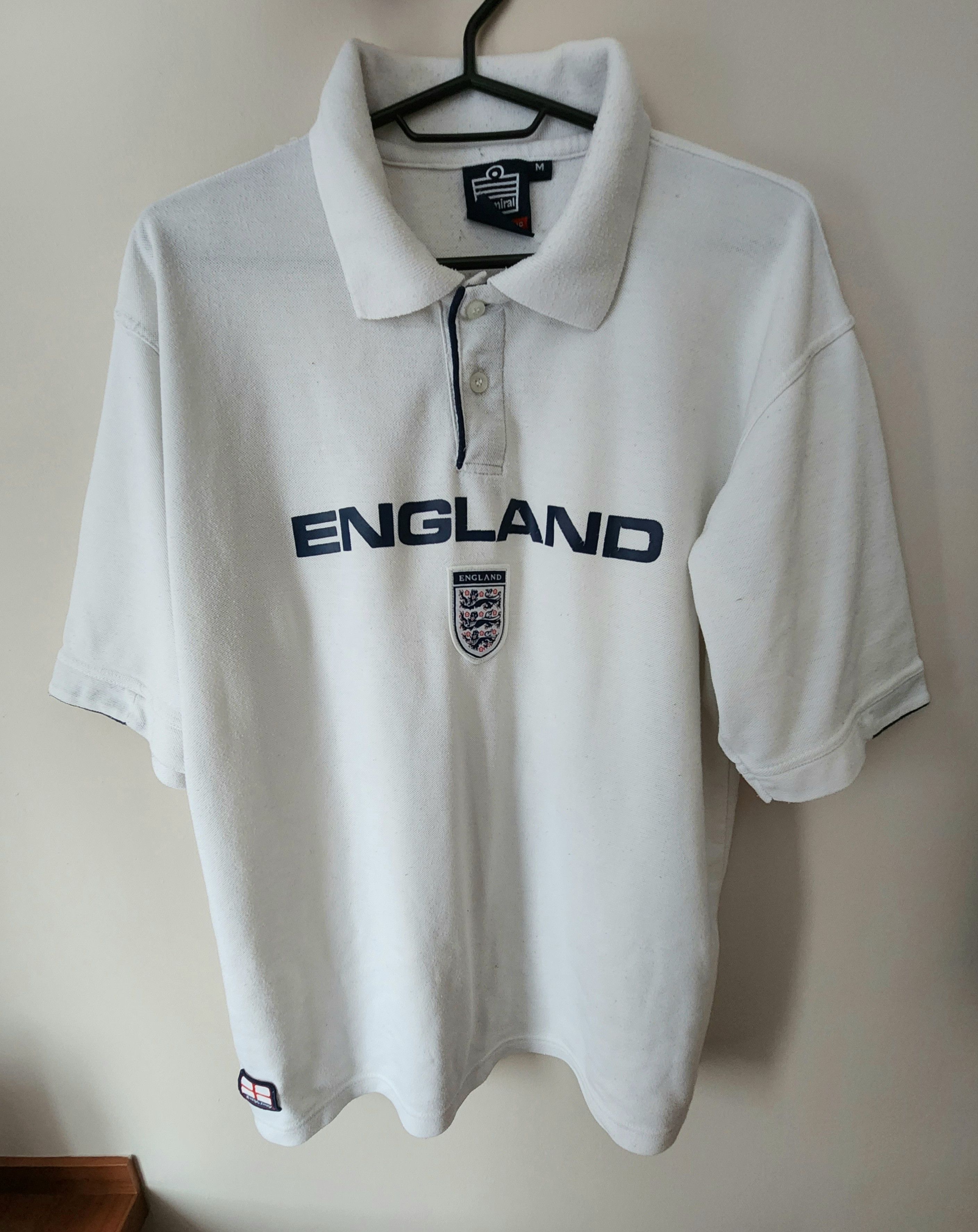 Other England 90s Vintage Polo Football Shirt Kit Jersey Admiral | Grailed