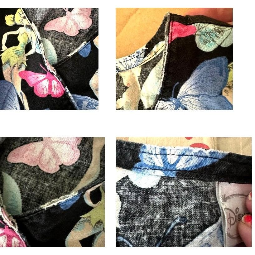 Disney × Streetwear Disney Tinkerbell Scrub Medium Blue Butterflies RN ...