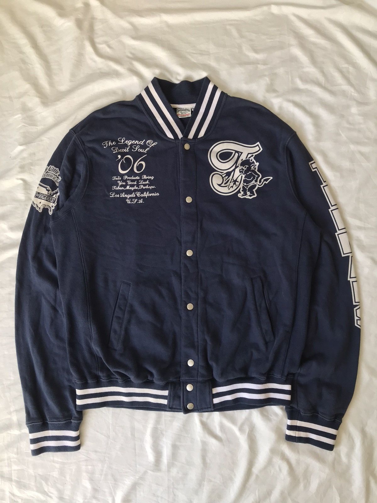 Tedman RARE Japanese Tedman Varsity Jacket Lucky Devil Military | Grailed
