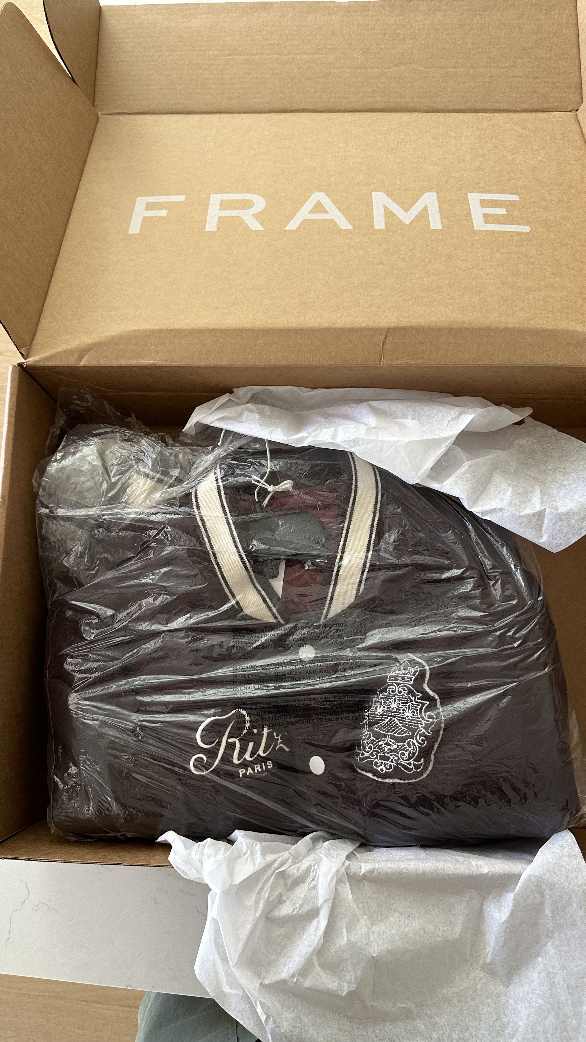 Fame Frame x Ritz paris leather bomber brand new | Grailed