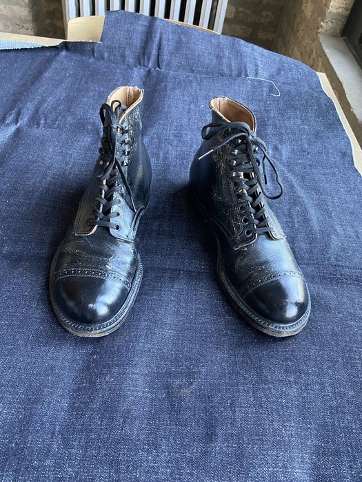 Vintage 1930s Munson-style last black work boots | Grailed