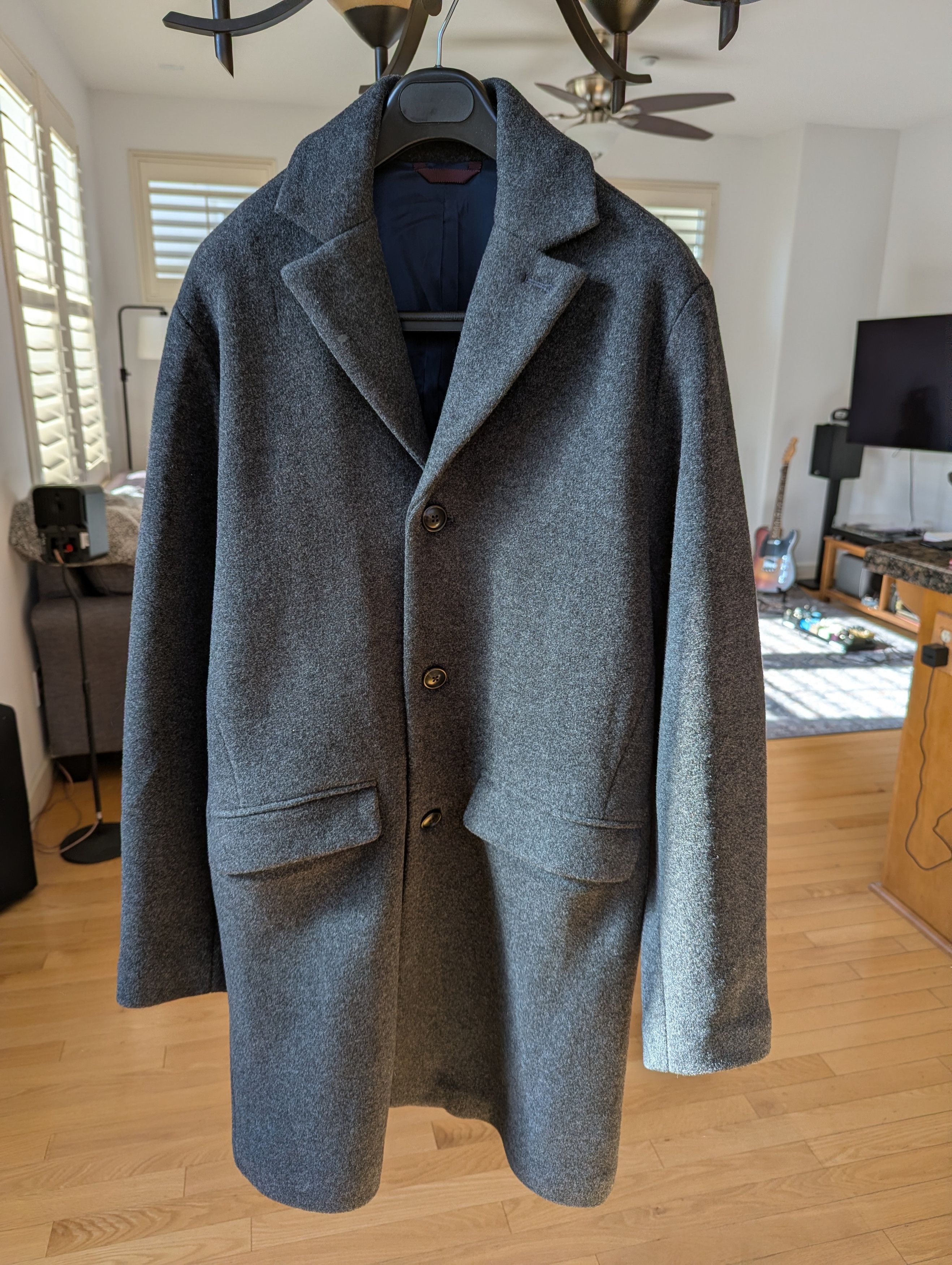 Bonobos Bonobos Italian Topcoat - Charcoal - 38R Slim - Like New | Grailed