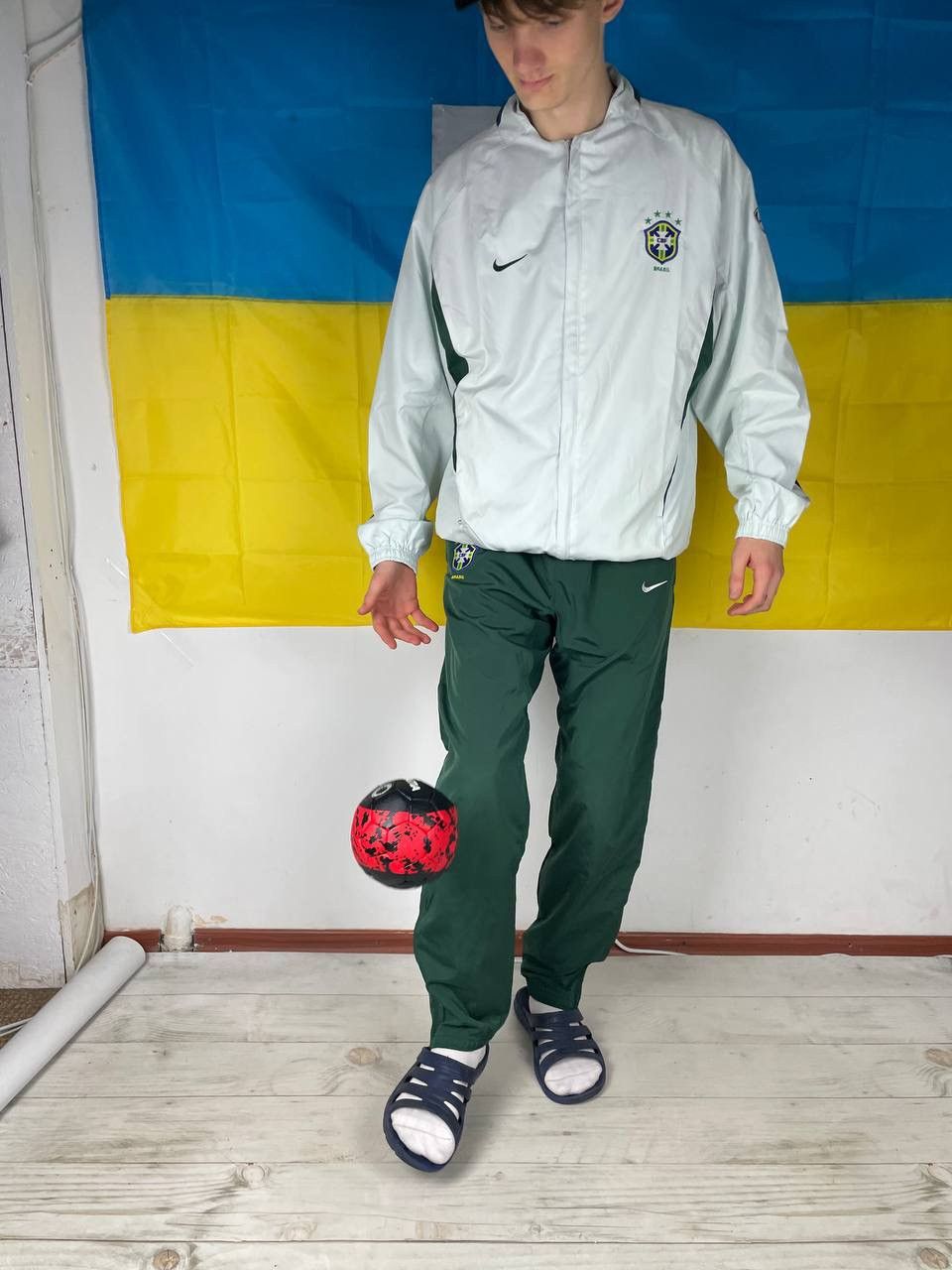 Nike × Vintage Vintage Nike Brazil 2002 Tracksuit Jacket And Pants ...