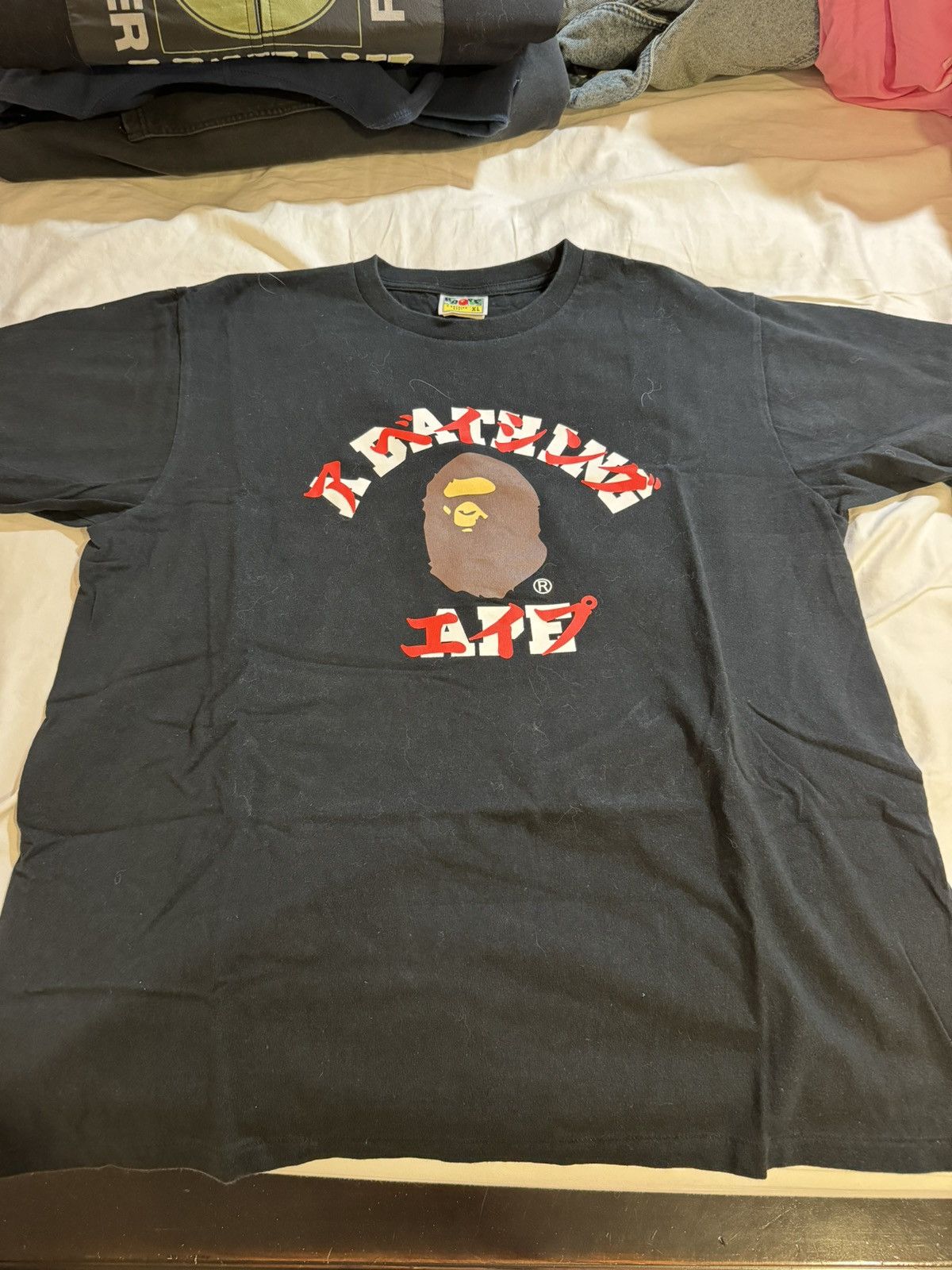Bape Bape A Bathing Ape small head words Tee | Grailed