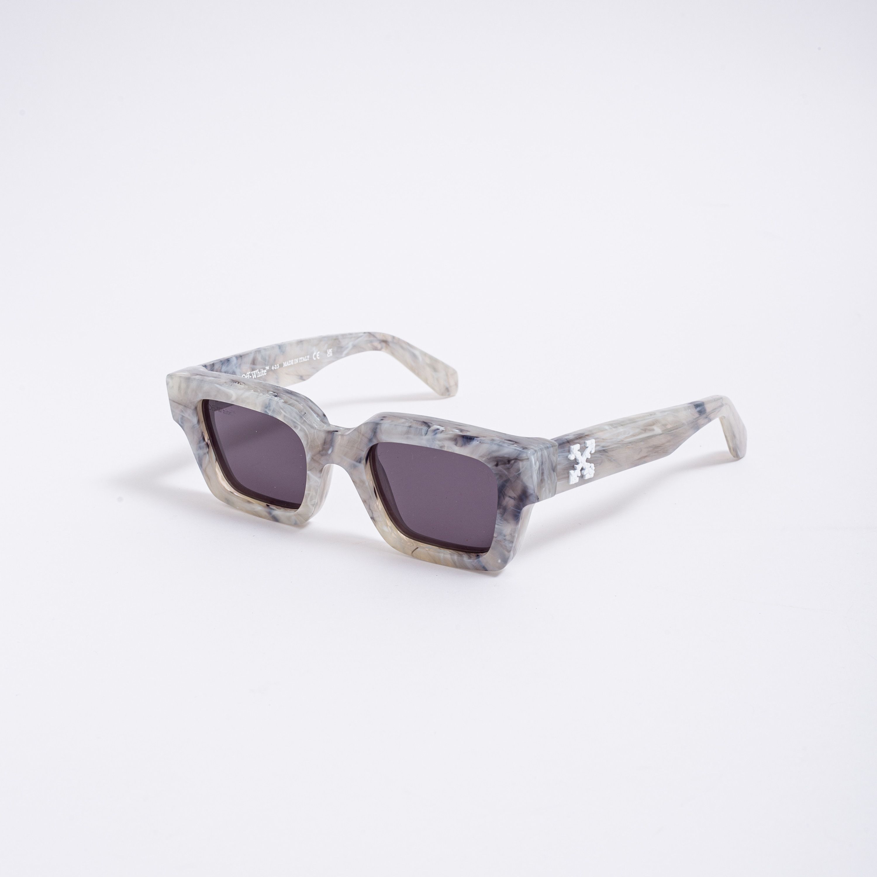 Off-White OFF WHITE RECTANGLE-FRAME VIRGIL SUNGLASSES MARBLE | Grailed