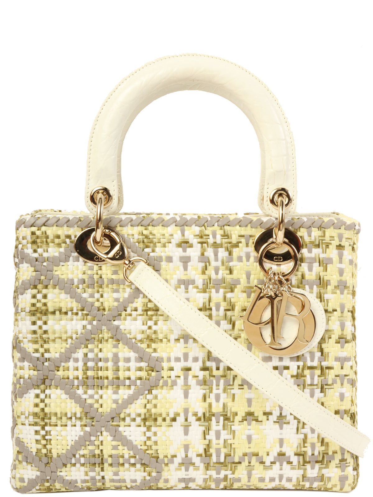 Dior DIOR Straw Lady Yellow/Grey/White | Grailed