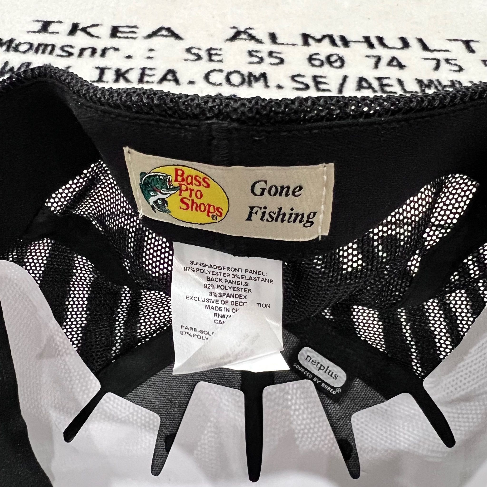 Bass Pro Shops Bass Pro Shops Flag & Logo on Patch Hat - Black & White ...