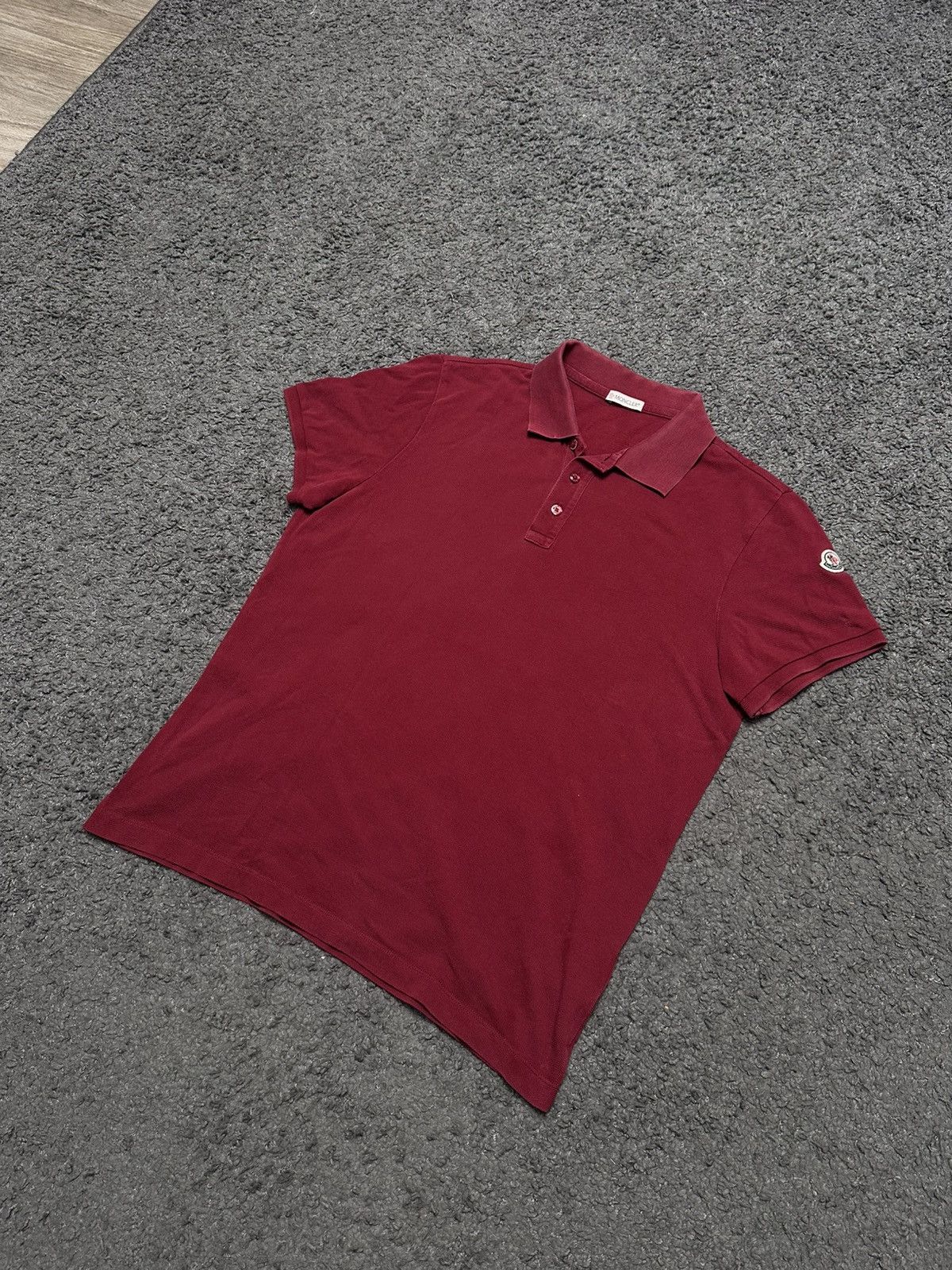 Moncler Vintage moncler polo drill drip washed boxy 90’s y2k | Grailed