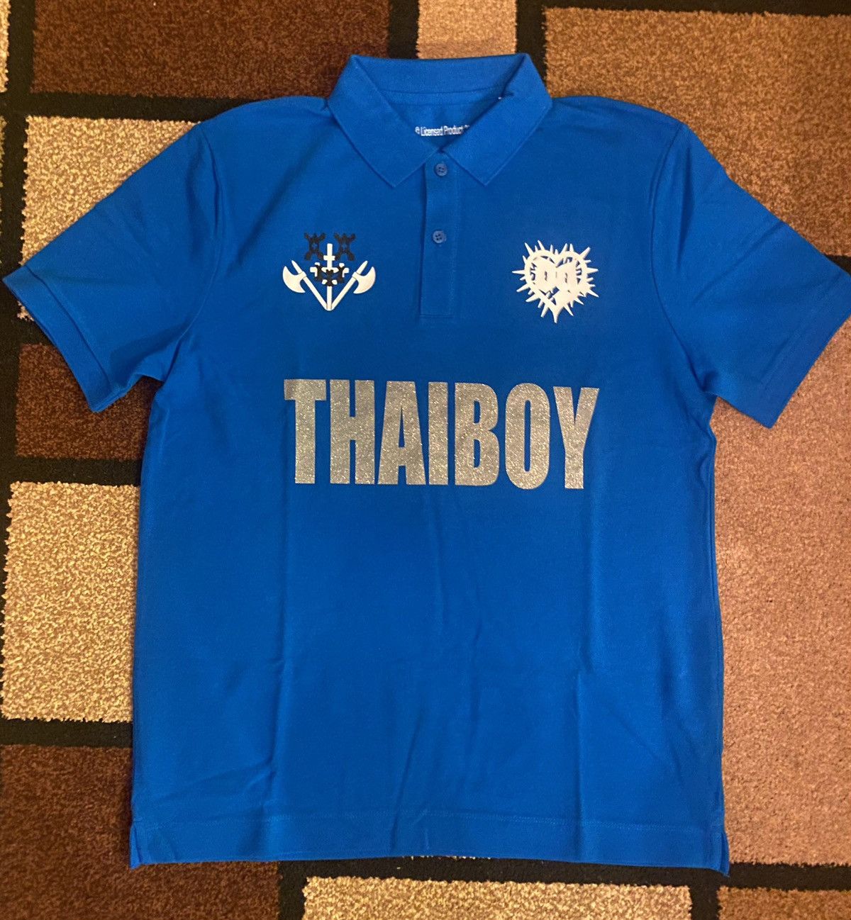 Drain Gang × Sad Boys Thaiboy Digital Back 2 Life Polo Blue | M | Grailed