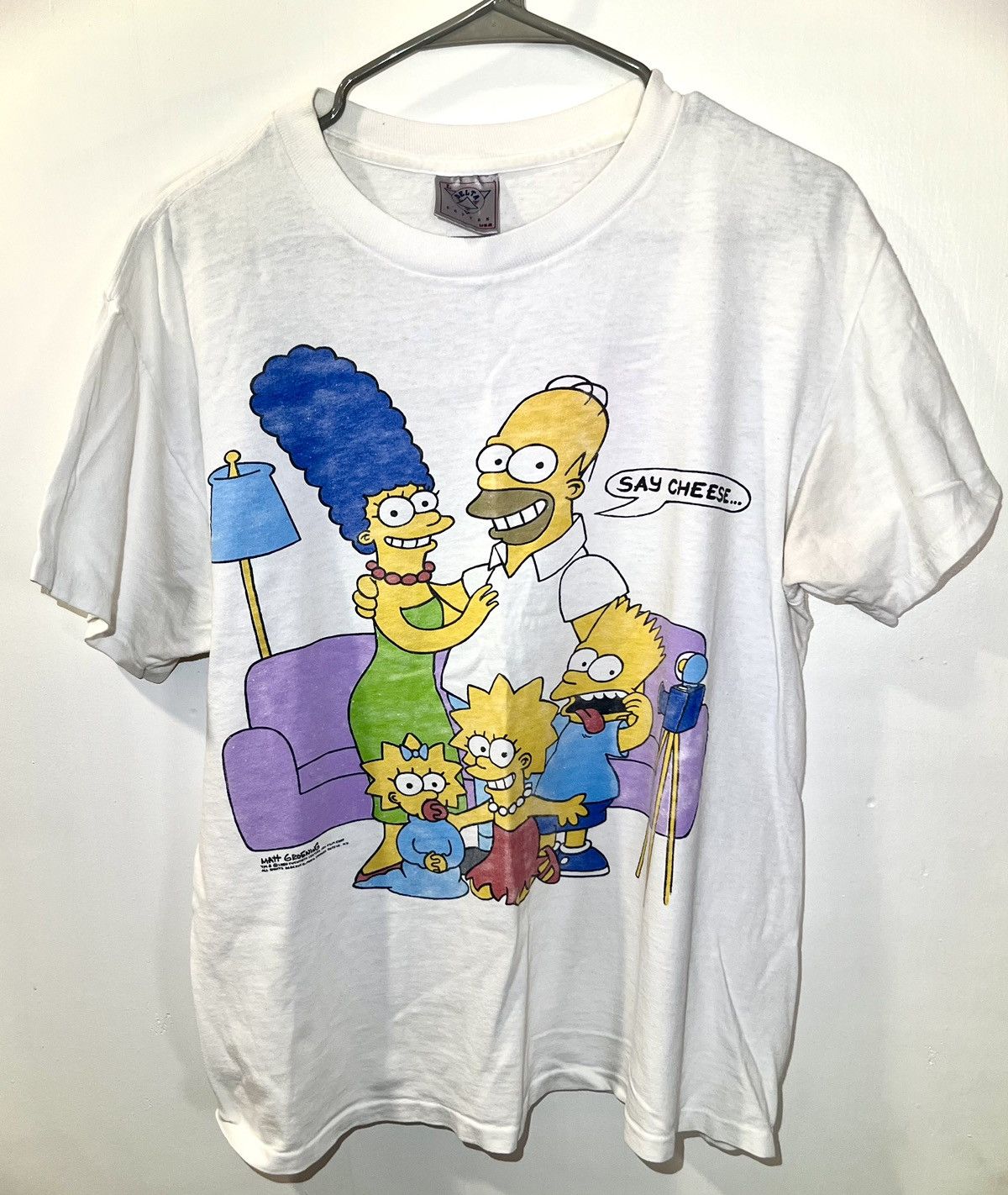 Delta Vintage 1989 single stitch simpsons portrait t shirt | Grailed