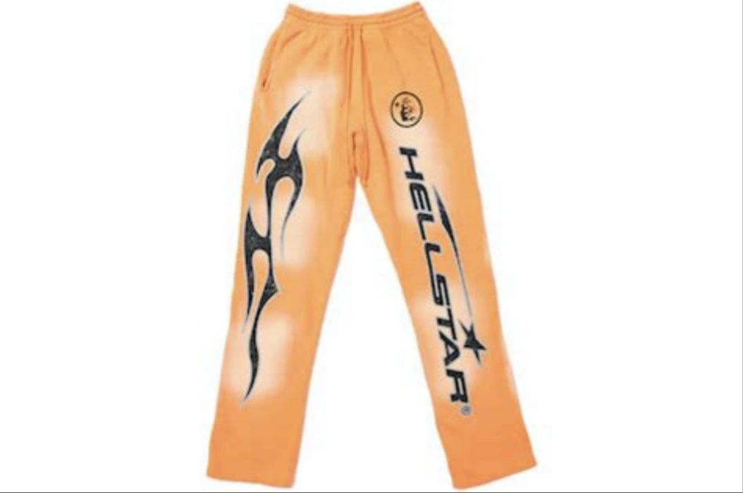 HELLSTAR Fire Orange Hellstar Sweatpants Flarebottom | Grailed