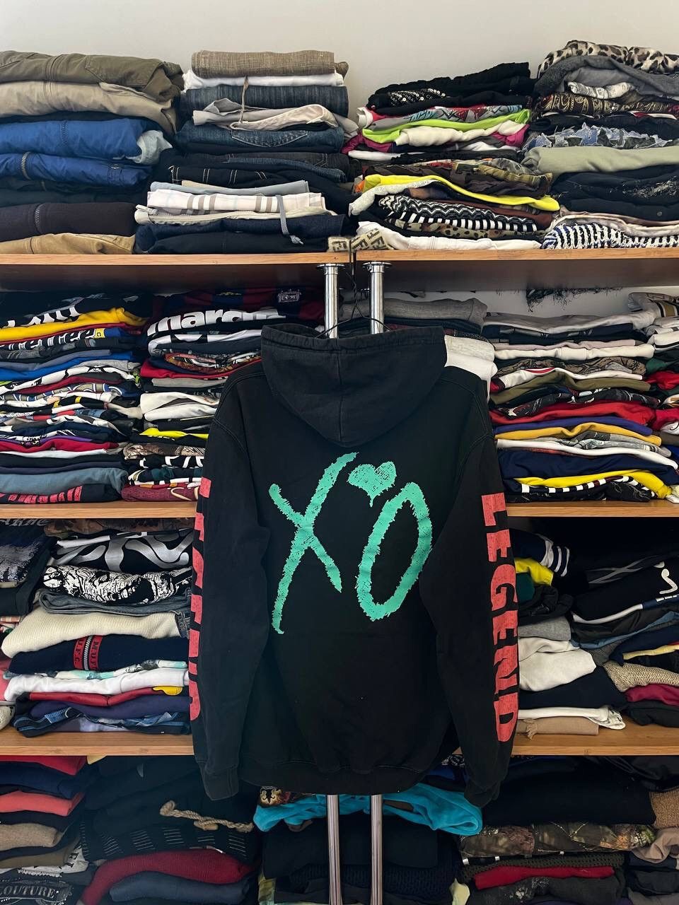 Vintage 🔥 The Weeknd × XO Black Hoodie Collab Big Logo | Grailed