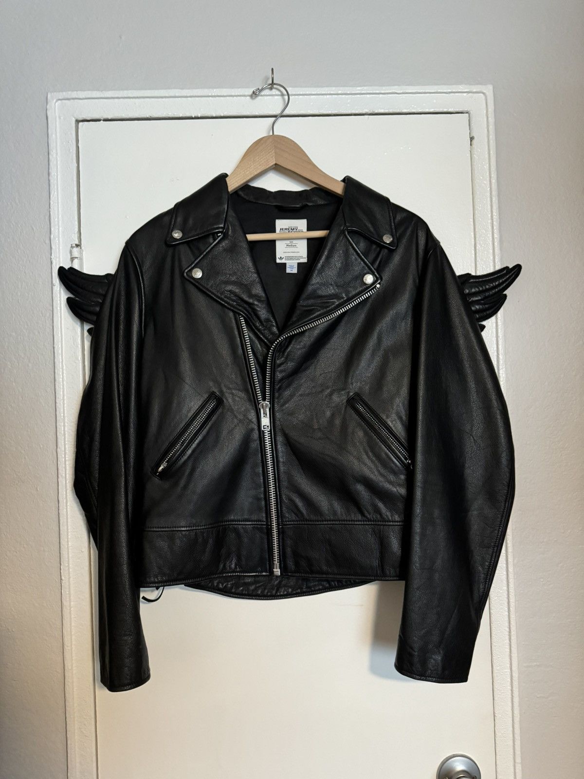 Adidas × Jeremy Scott ADIDAS JEREMY SCOTT WINGS LEATHER JACKET | Grailed