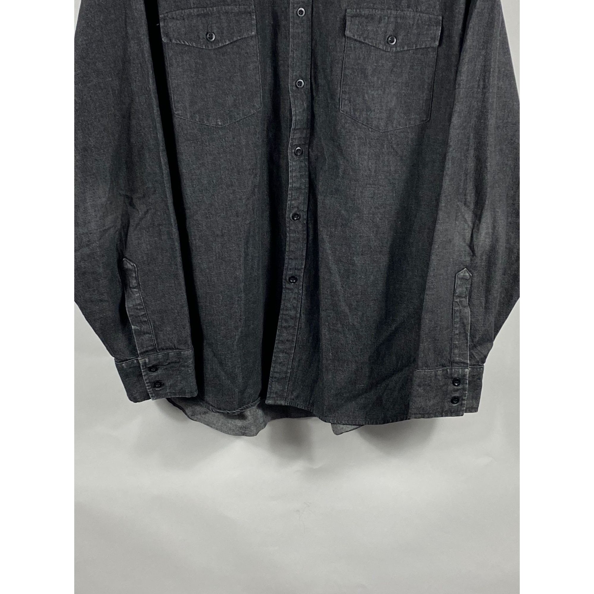 Gap Vintage Gap Two Pocket Button Up Long Sleeve Shirt Black XL | Grailed