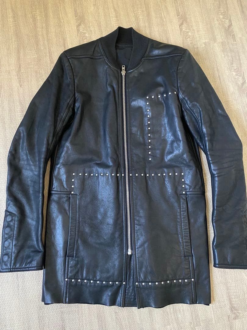 Rick Owens Rick Owens SPHINX STUDDED Leather Rider Jacket Blouson Coat ...