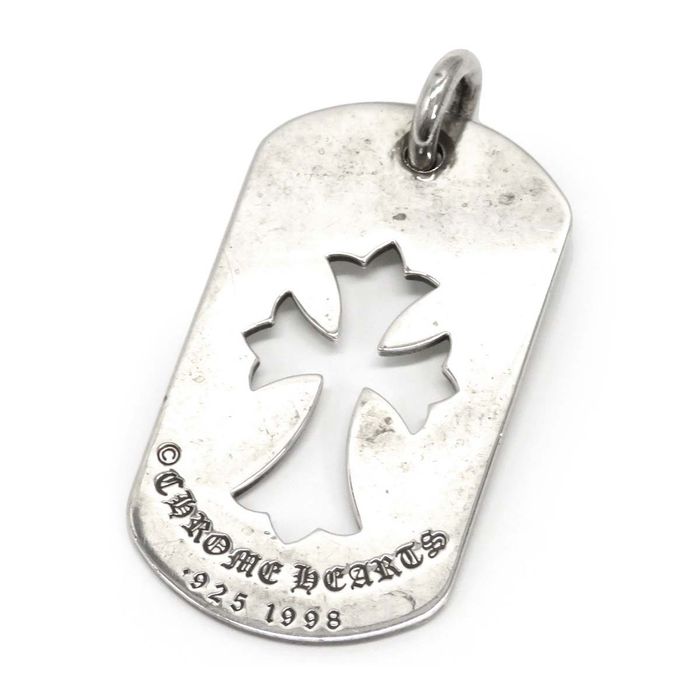 Chrome Hearts Chrome Hearts Cutout Cross Dog Tag Pendant | Grailed