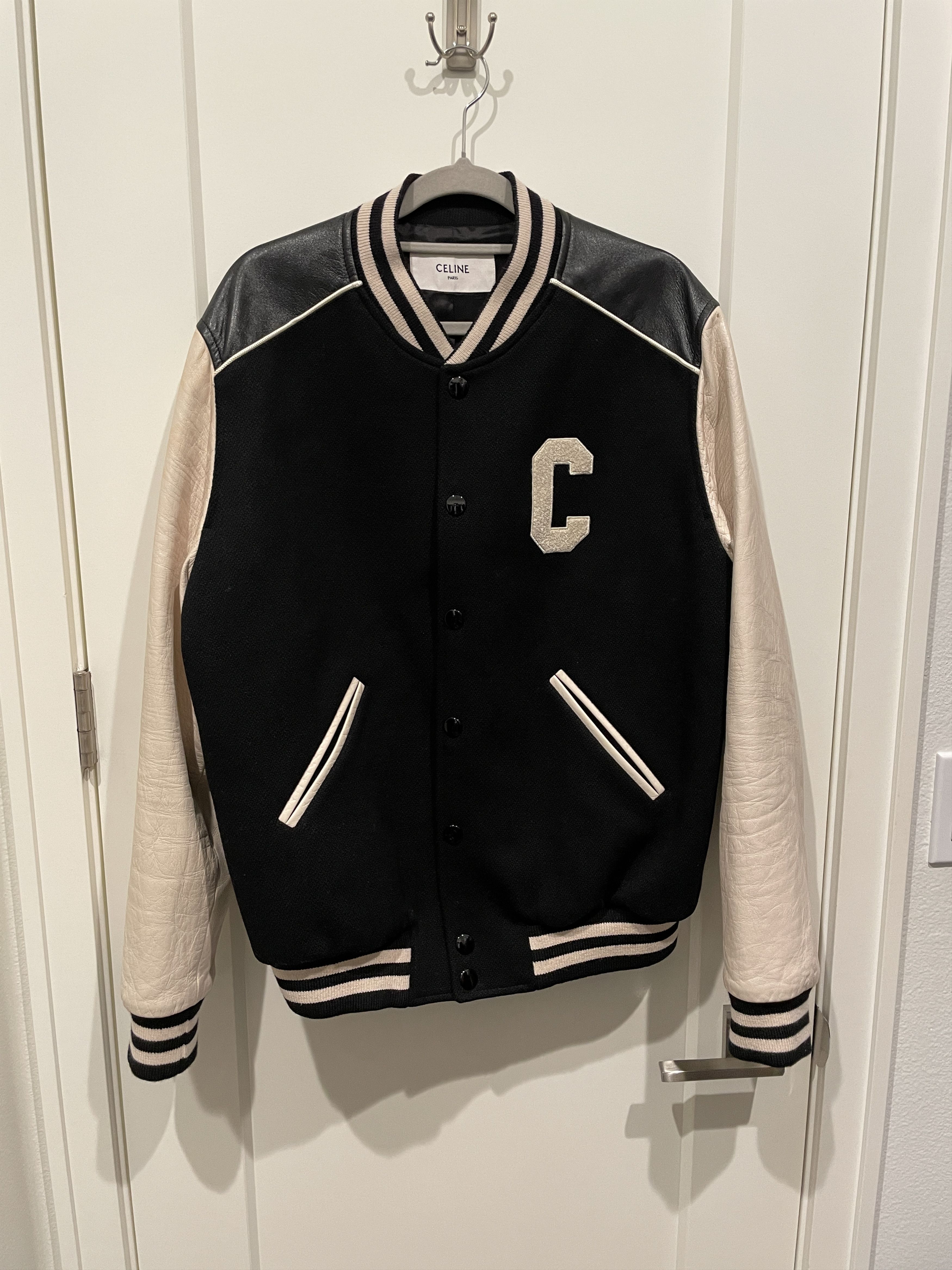 Celine CELINE Colorblock Pattern Varsity Jacket | Grailed