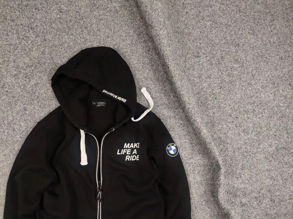 Bmw × Racing × Streetwear BMW Motorrad team official Logo Black Zip ...