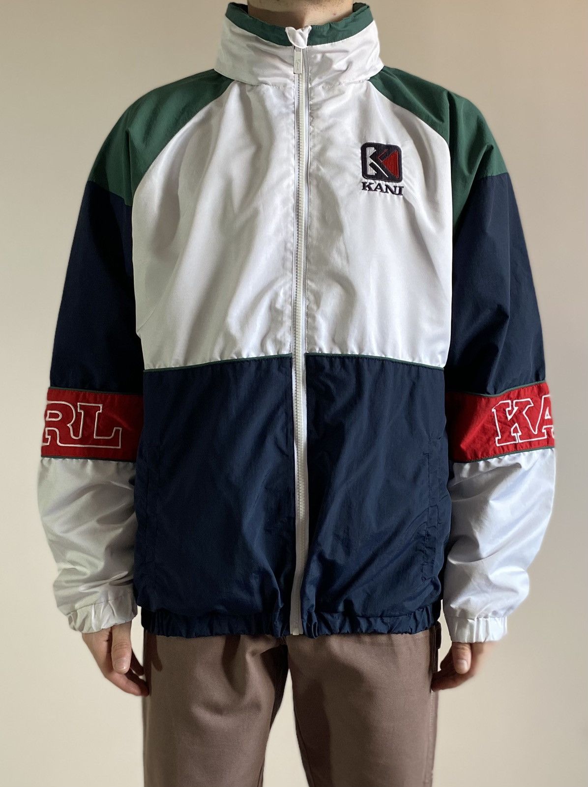 Karl Kani × Streetwear × Vintage Karl Kani Light Hood Jacket Big Logo ...