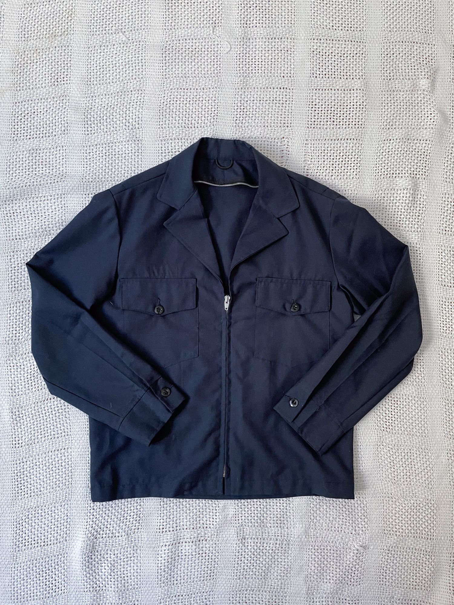 Vintage 80s Boxy Dark Navy Work Jacket | Grailed