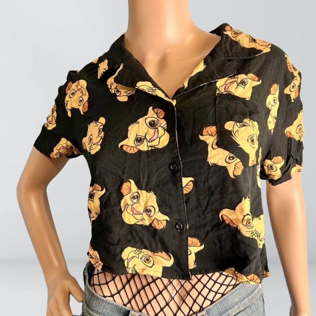 Disney Disney The Lion King Simba Button Up Crop Top | Grailed