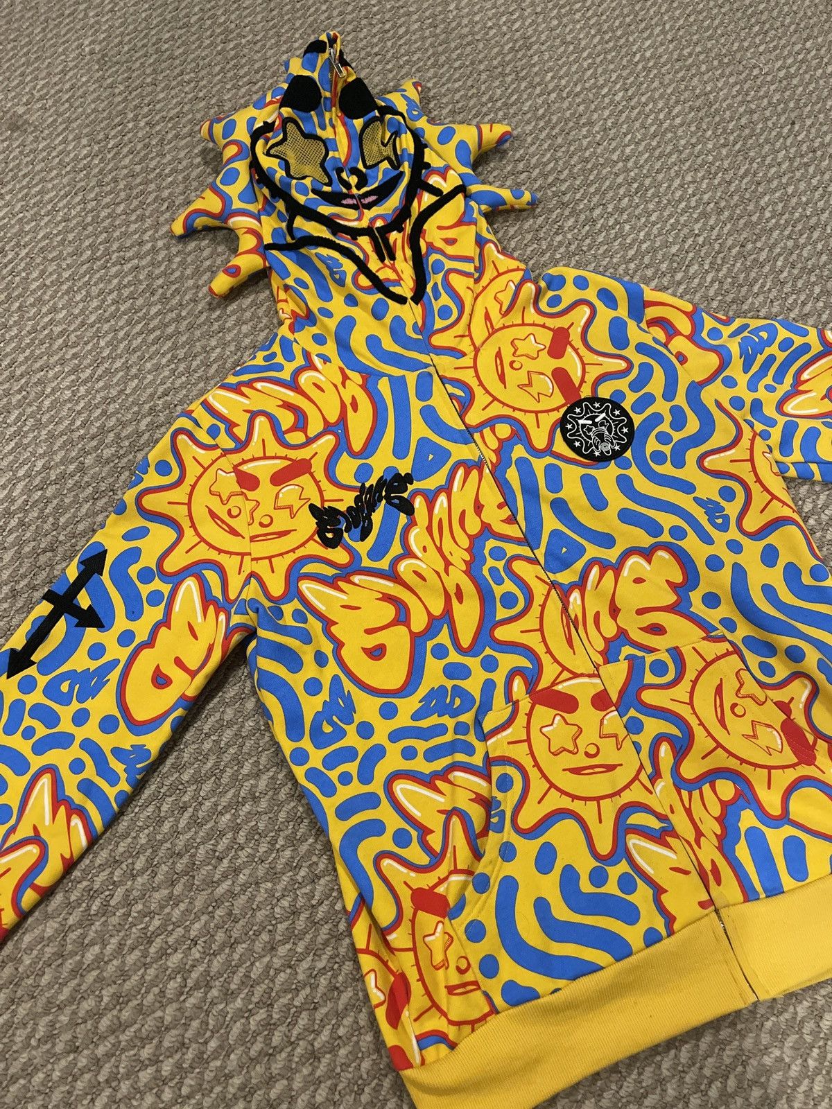 Glo Gang Glo Man Zip Hoodie (Psychedelic Blue/Orange) | Grailed