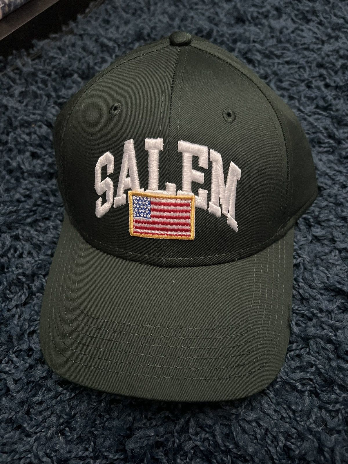 Drain Gang Salem Flag Hat Green | Grailed