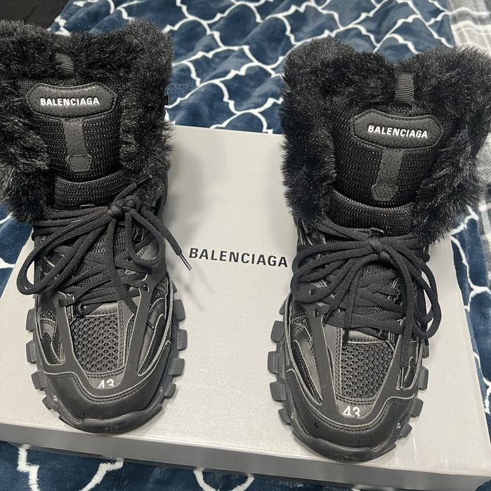 Balenciaga Balenciaga Hi Top Faux Fur Track Boots | Grailed