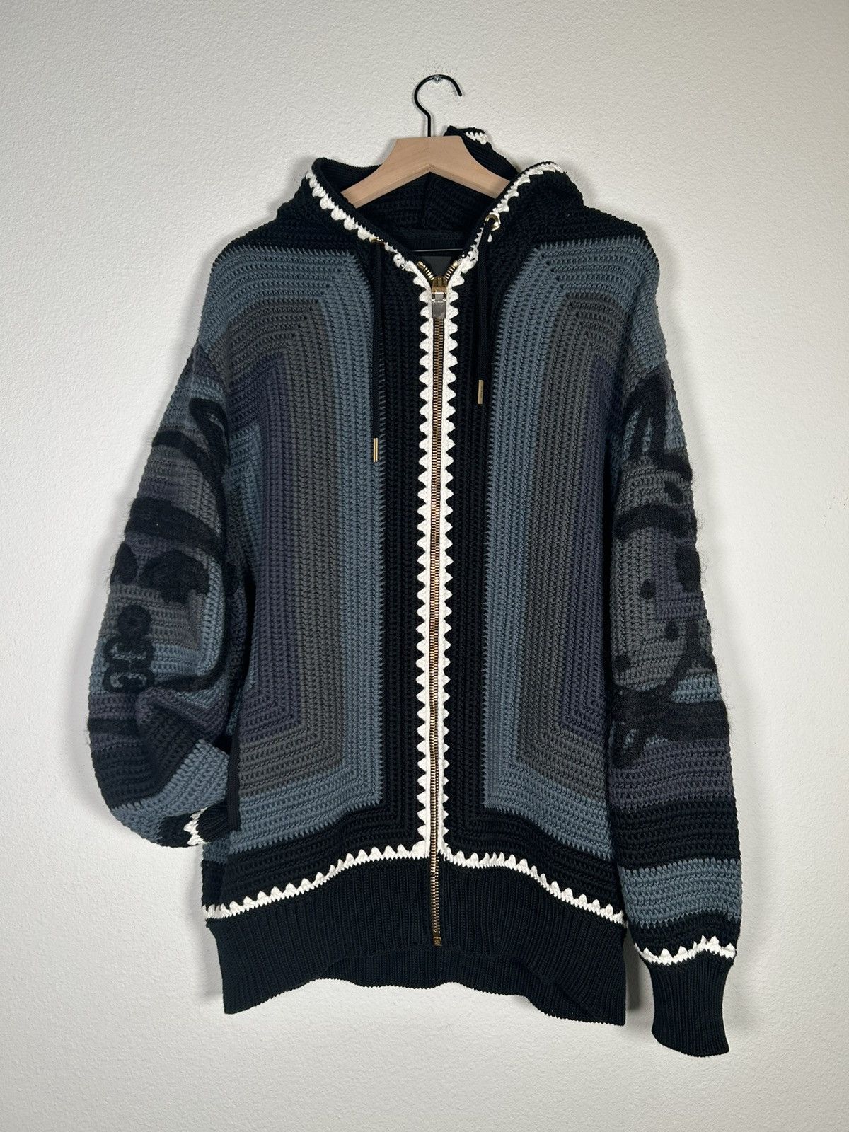 Chito × Givenchy FW23 RARE!! MSRP: $2.5K Chito Crochet Zip Hoodie | Grailed