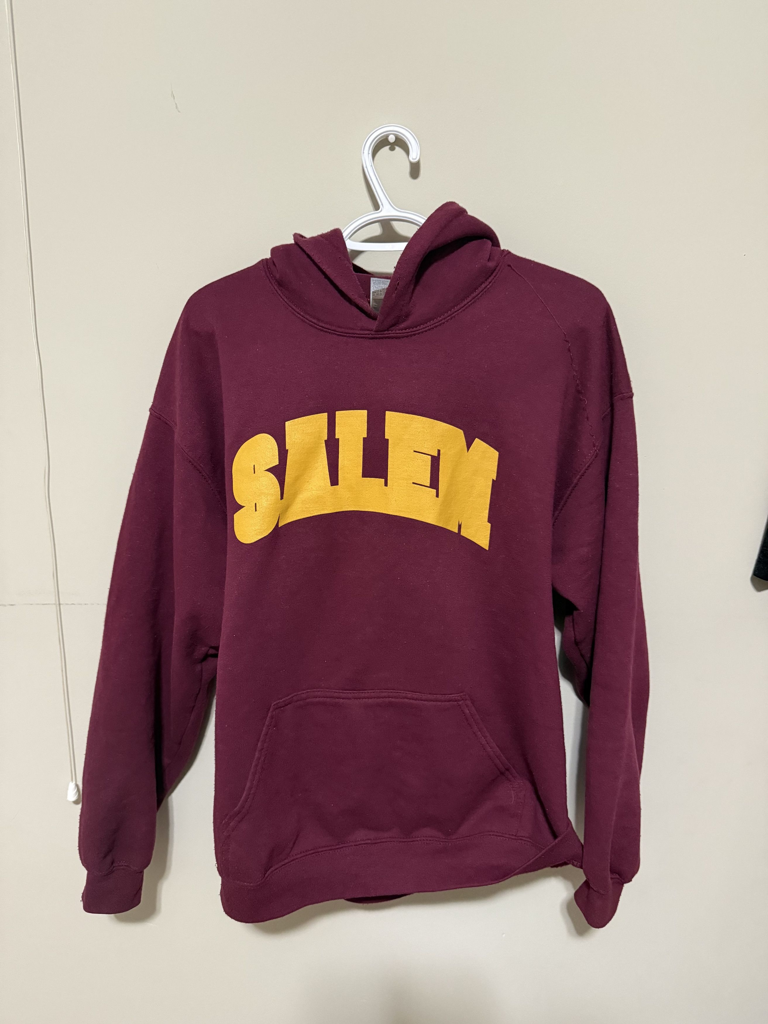 Drain Gang × Haunted Mound × S4LEM S4LEM Burgundy Hoodie | Grailed