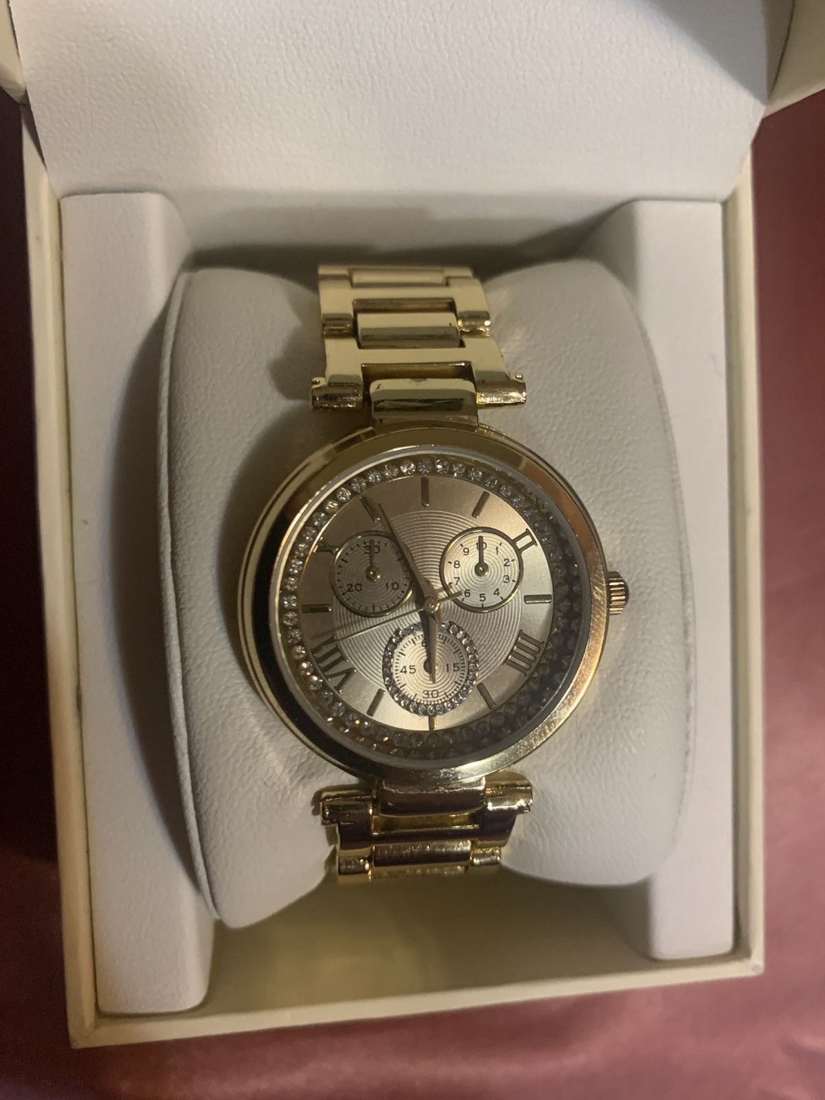 Swatch Gold Crystal Chronograph Watch | Grailed