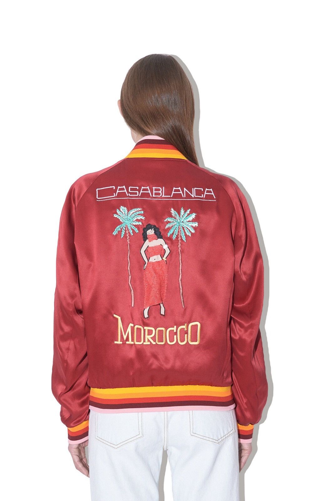 Casablanca × Luxury Last Size Casablanca Morocco Embroidered Bomber ...