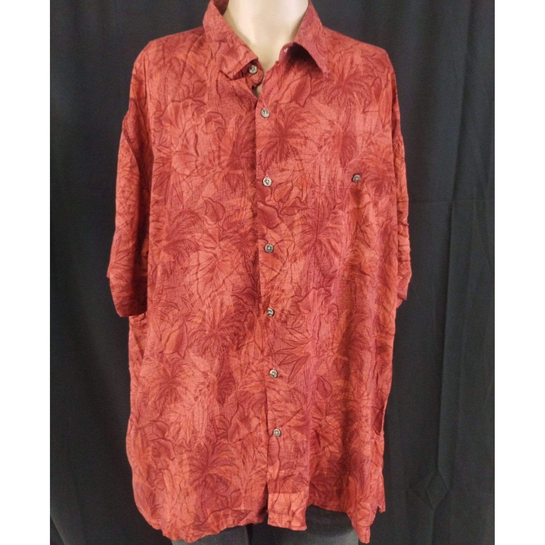 Batik Bay Batik Bay Men's Red Hawaiian Shirt/Button Up Sz XXL SKU 3424 ...