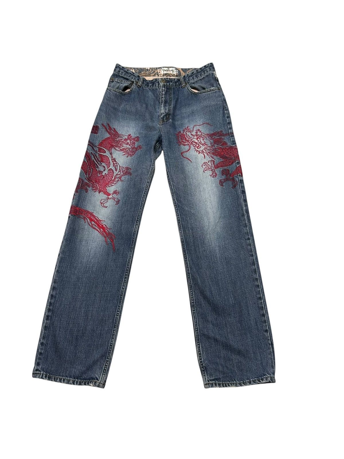 Japanese Brand 393 Karakuri Tamashii jeans embroidered denim archive ...