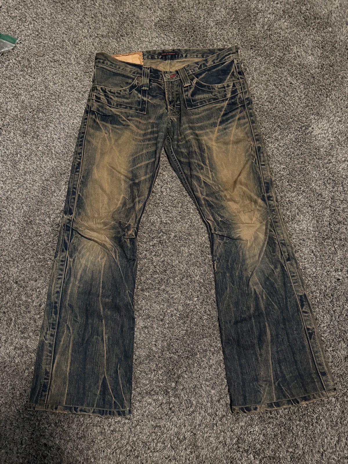 Tornado Mart Nippon brand spider washed bootcut | Grailed