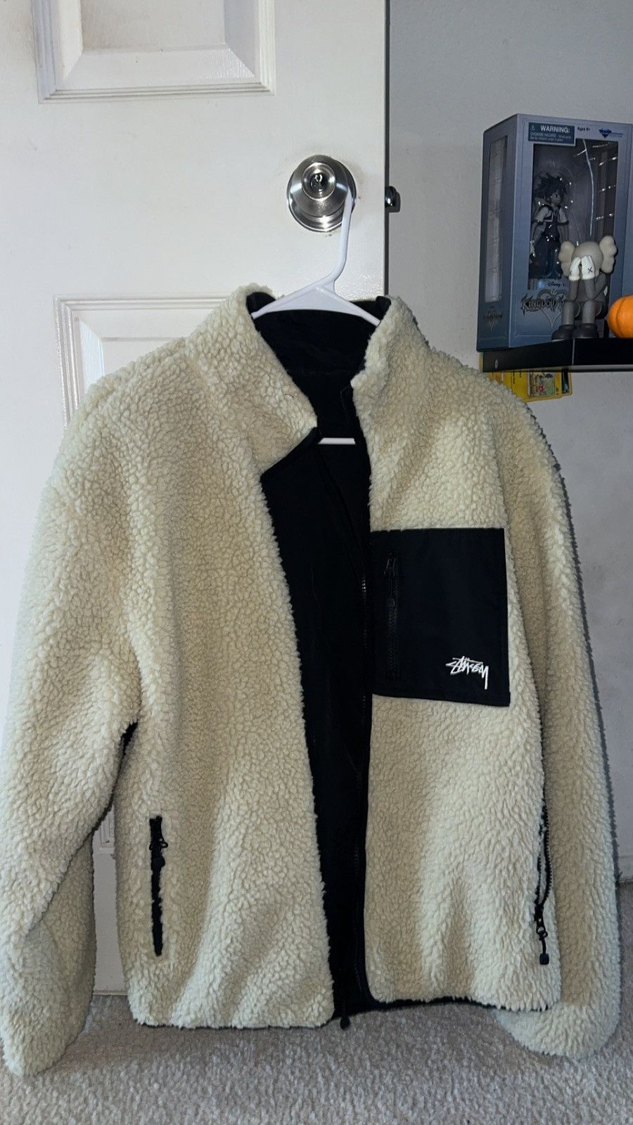 Stussy Stussy 8 Ball Fleece Sherpa Reversible Jacket | Grailed