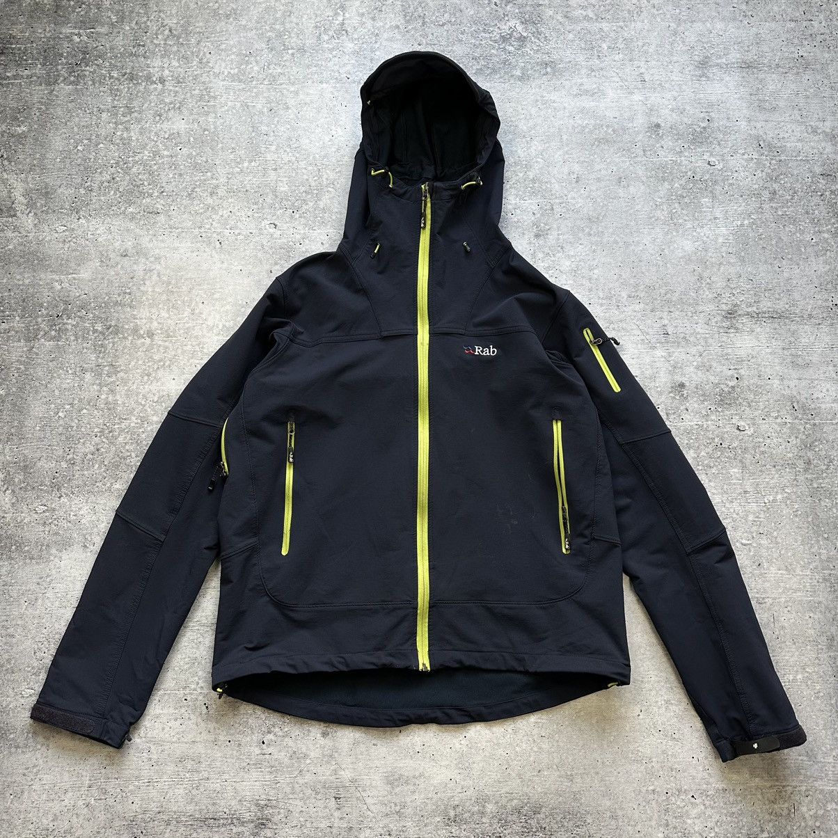Outdoor Life × Rab × Streetwear Rab Exodus Jacket Hooded Lined Stretch Coat Softshell Hiking ...