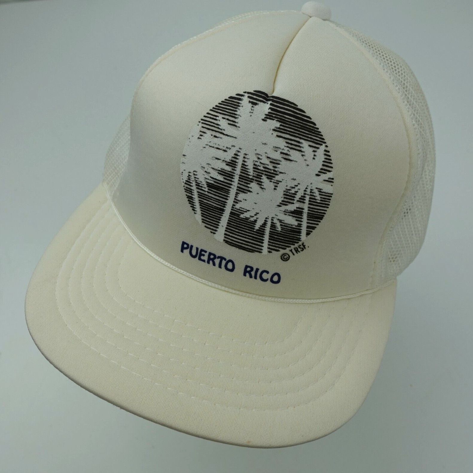 Vintage Puerto Rico White Trucker Ball Cap Hat Snapback Adult | Grailed