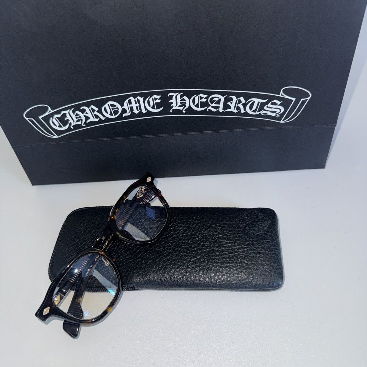 Chrome Hearts Chrome Hearts “Chip Chip A” Eyeglasses Tortoiseshell ...