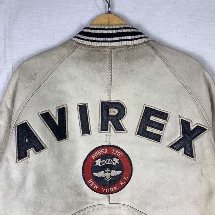 Avirex Vintage Avirex USA Varsity Leather Jacket | Grailed