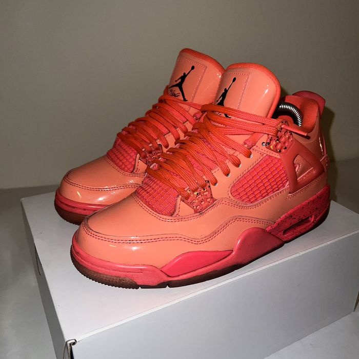 Nike Air Jordan 4 Retro Hot Punch Pink Hightop Nike Sneakers 7.5 | Grailed