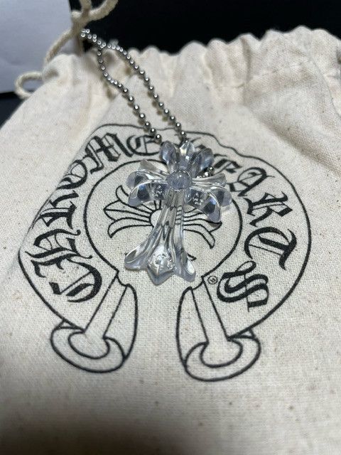 Chrome Hearts Chrome Hearts Clear Cross Necklace (JAPAN EXCLUSIVE ...