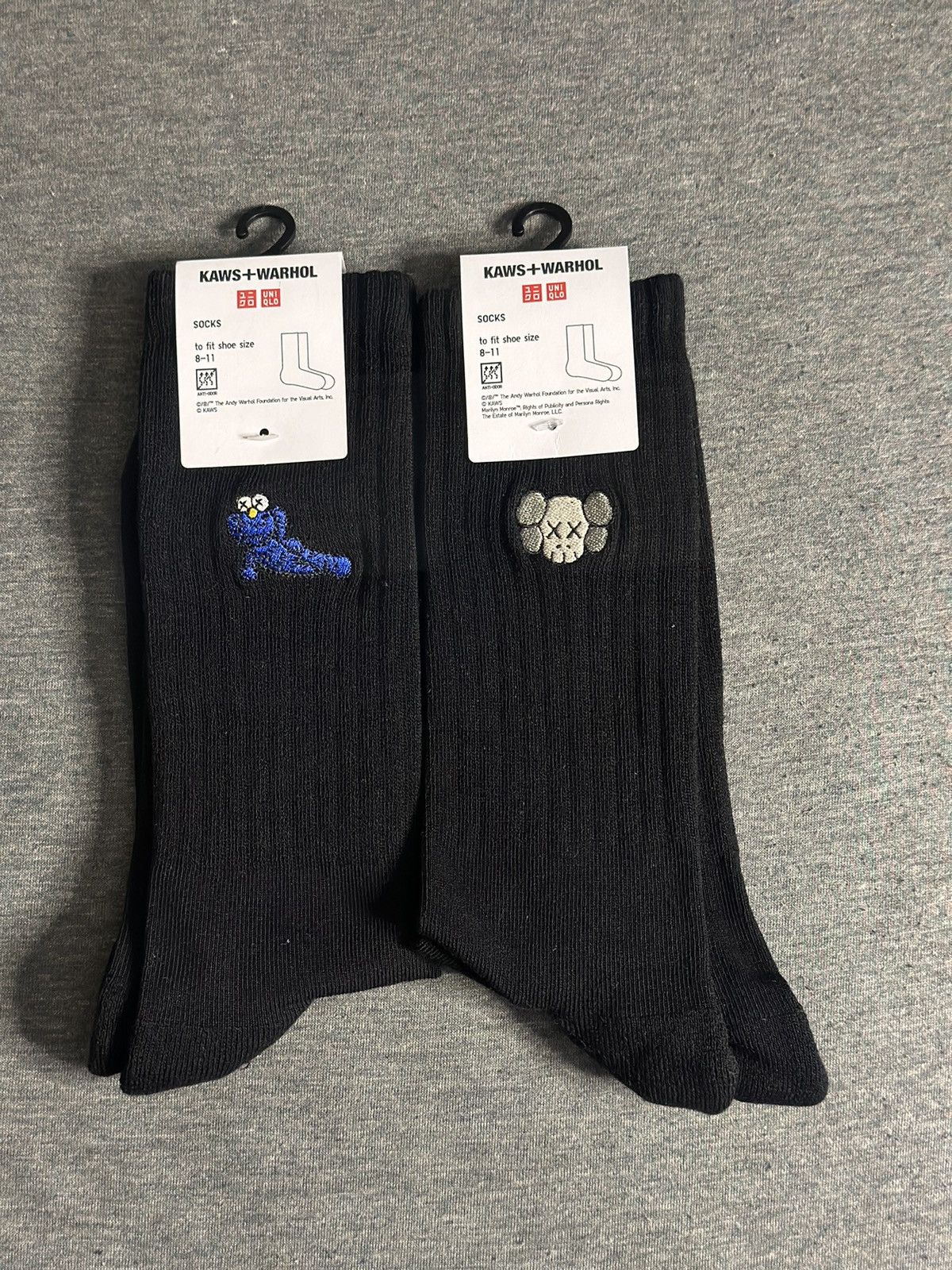 Hype × Kaws × Uniqlo Kaws x Andy Warhol Socks - 2 Pairs | Grailed